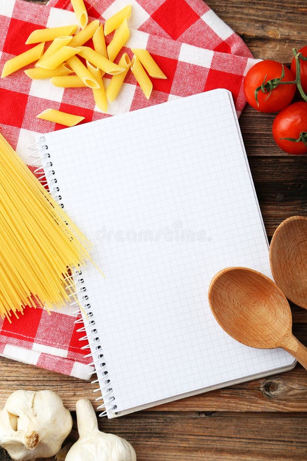 Open Blank Recipe Book, Close Up Stock Photo - Image of frame, closeup ...