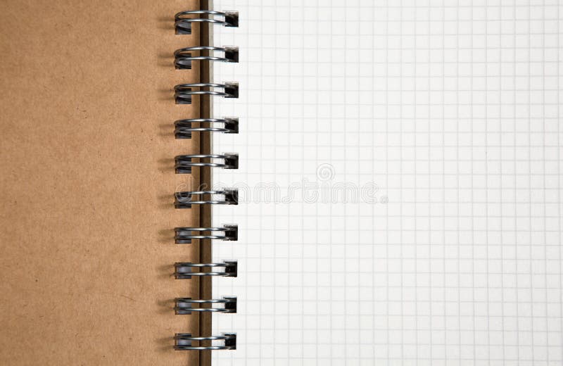 Open blank spiral notepad stock photo. Image of document - 98215434