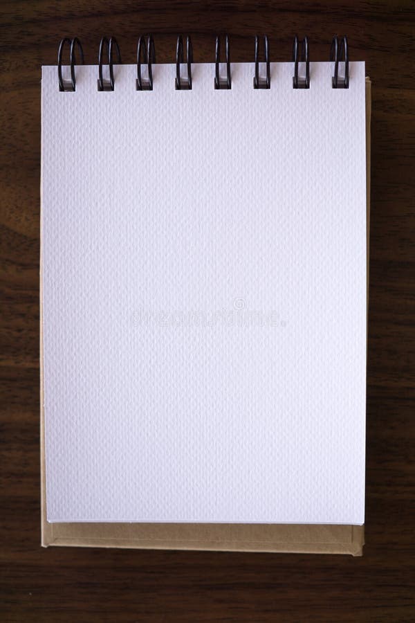 Open a Blank White Notebook Stock Photo - Image of binder, empty: 78851520