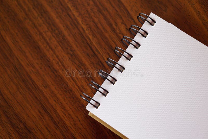 Open a Blank White Notebook Stock Photo - Image of open, organizer ...