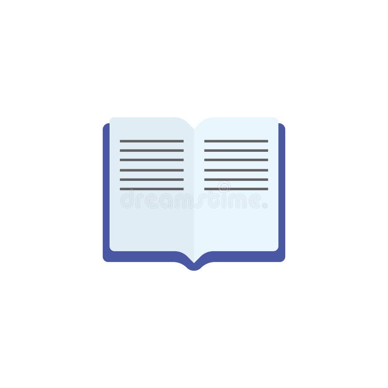 Blue Open Book Reading. Vector Stock Illustration - Illustration of ...
