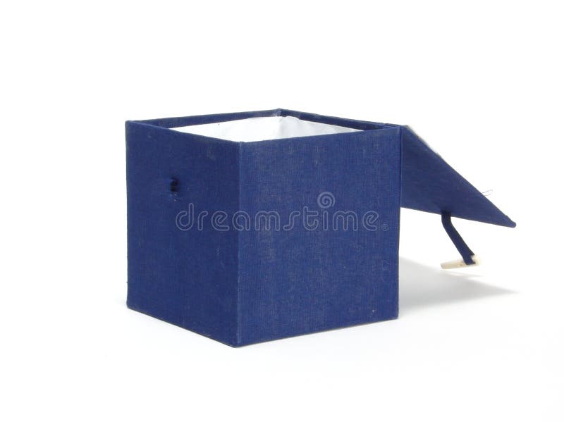 Open blue box stock image. Image of paper, cover, open - 3939135