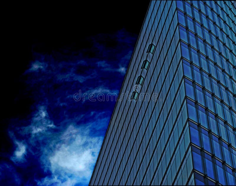 Open blue business windows stock photo. Image of exterior - 28198598