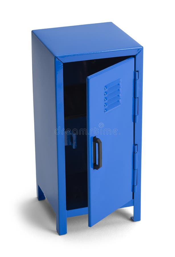 Open Blue Locker stock image. Image of built, school - 43787763