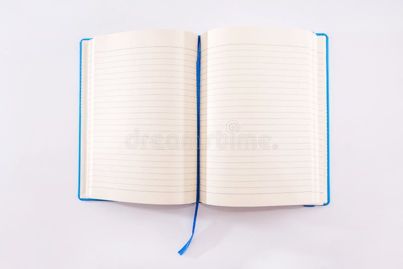 Blue Notepad and Blue Pen on a White Background Stock Image - Image of ...