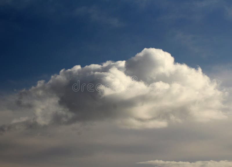 Open Blue Sky with Big with Cloud Stock Photo - Image of condensation ...