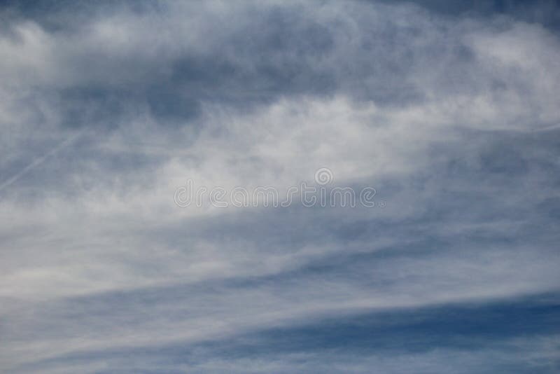 Open Blue Sky with Small Thin Clouds Stock Image - Image of environment ...