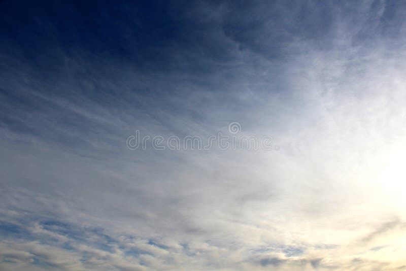 Open Blue Sky with Small Thin Clouds Stock Photo - Image of cloudy ...