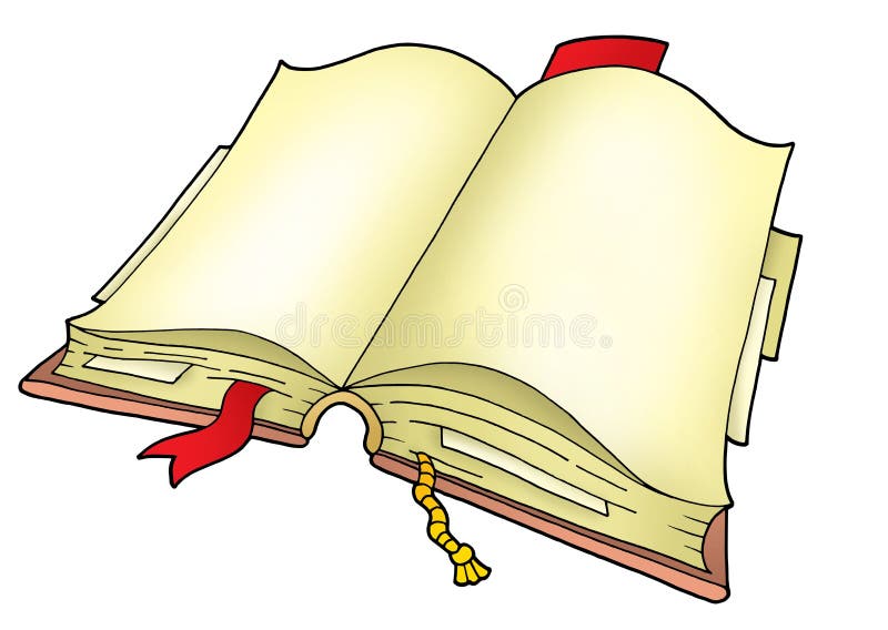 De open boek en schoolbouw vector illustratie. Illustration of ...