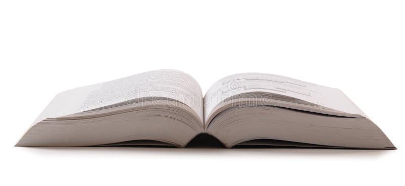 Open boek. Geïsoleerd stock afbeelding. Image of onderzoek - 12131503