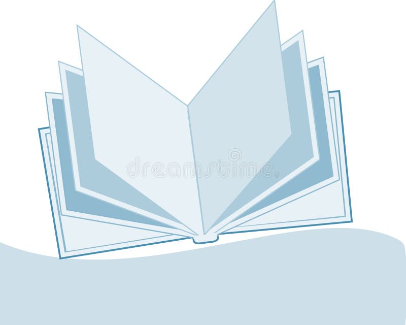 Continuous One Line Drawing Open Book with Flying Pages. Vector ...