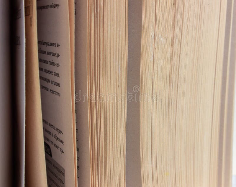 Horizontally Open White Paper Stock Photo - Image of vintage, single ...