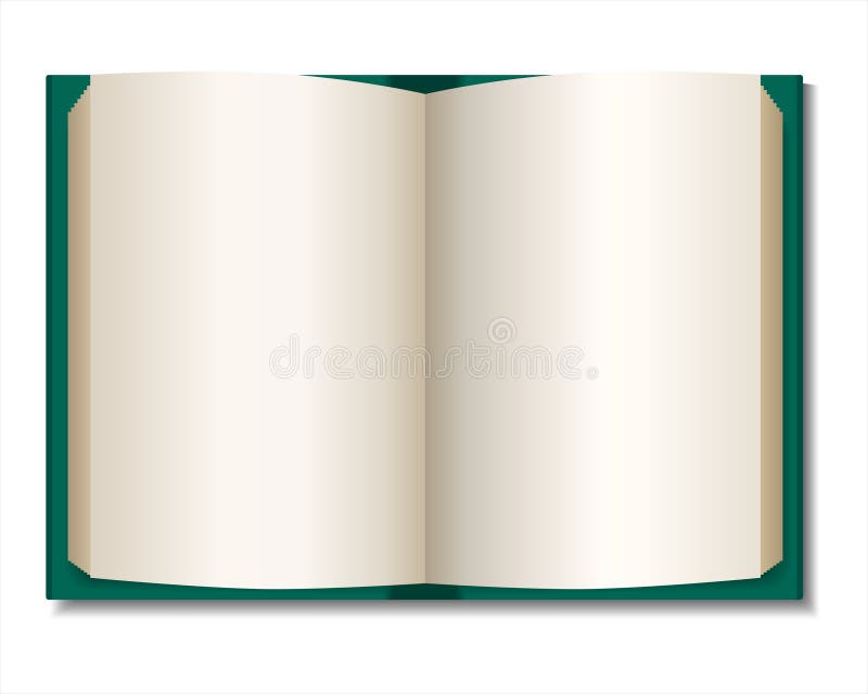 Realistic Mockup Open Book in Hardcover. Stock Illustration ...