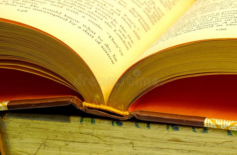 Real Open Book With Text