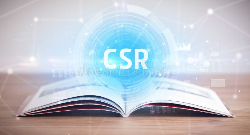 Open Book with Abbreviation Concept Stock Illustration - Illustration ...