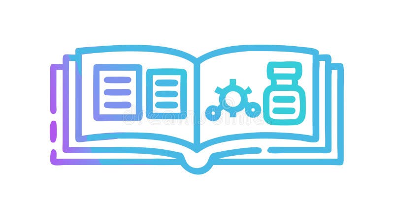 Open Book with Abstract Design, Learning and Creativity, Vector Design Generative AI Stock ...