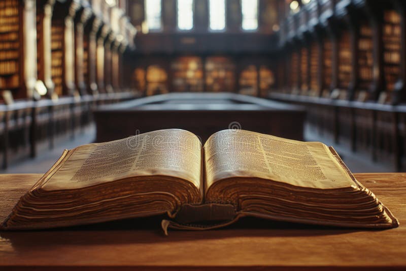 Open Book Ancient Scroll Library Interior Stock Photos - Free & Royalty ...