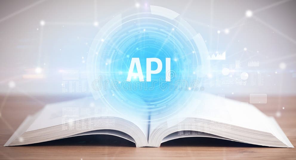 Open Book with Abbreviation Concept Stock Illustration - Illustration ...