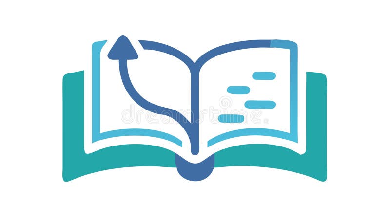 Open Book with Arrows for Process Flow Vector Icon, Vector Design ...