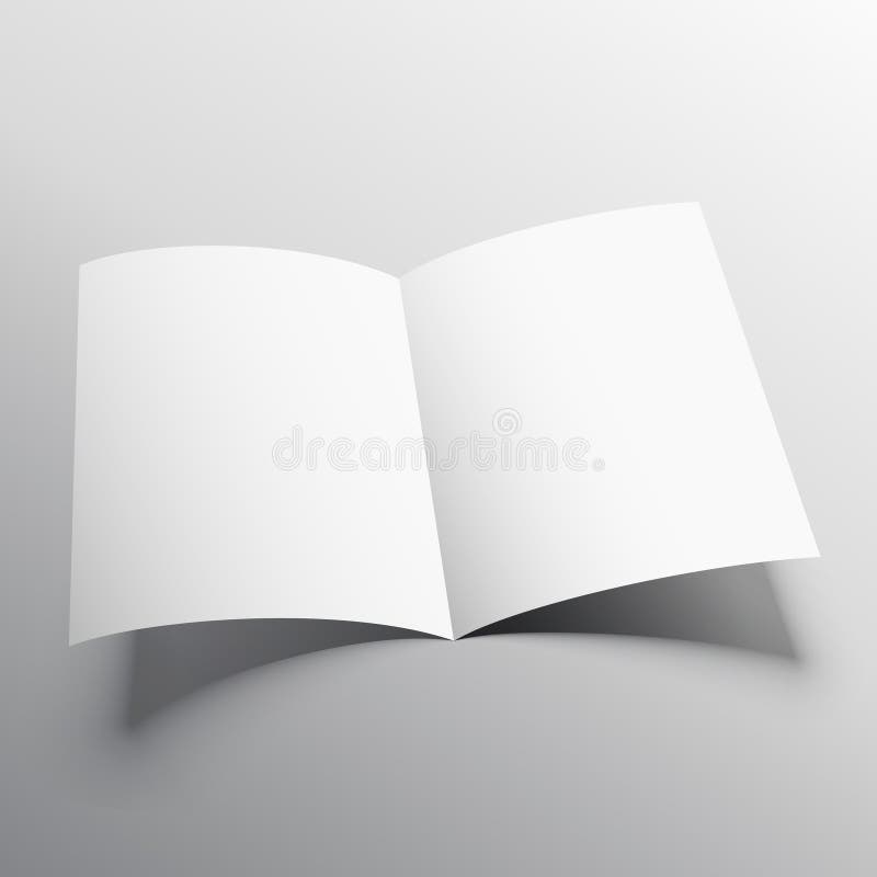 Open Book or Bi-fold Brochure Mockup Vector Template Stock Vector ...