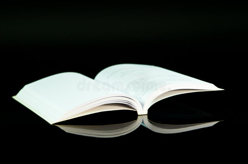 Open Book on Black stock photo. Image of text, media - 22813408