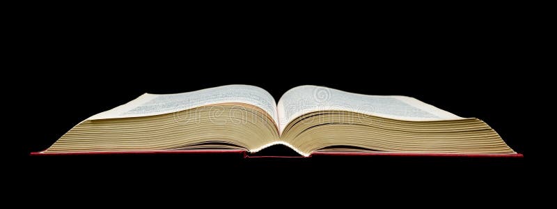 Open Book - Black Background Stock Photo - Image of study, picture ...