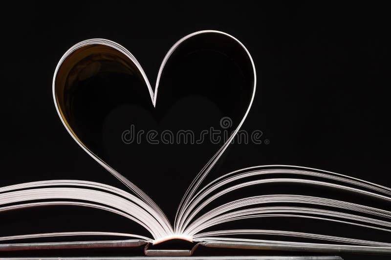 Open Book on Black Background. Stock Image - Image of black, dictionary ...