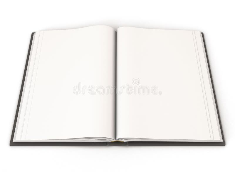 Open Book with a Black Cover. Stock Illustration - Illustration of ...