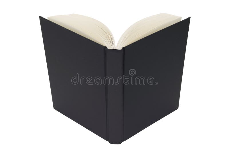 Open Book Black on White with Clipping Path Stock Image - Image of ...