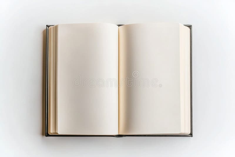An Open Book with Blank Cream-colored Pages, Offering Space for Writing ...