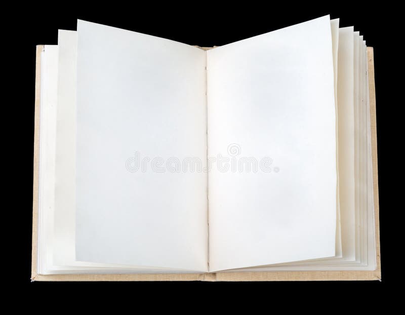 Open Book with Blank Leaves Stock Photo - Image of book, literature ...