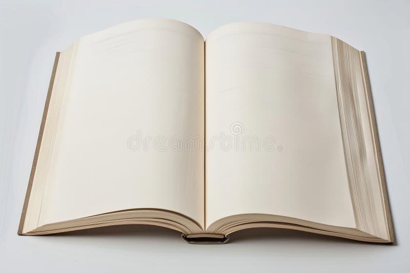Open Book with a Blank Page Topdown View Stock Illustration ...