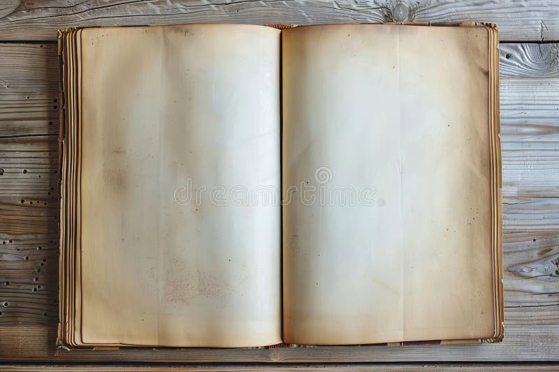 Open Book with a Blank Page Topdown View Stock Illustration ...