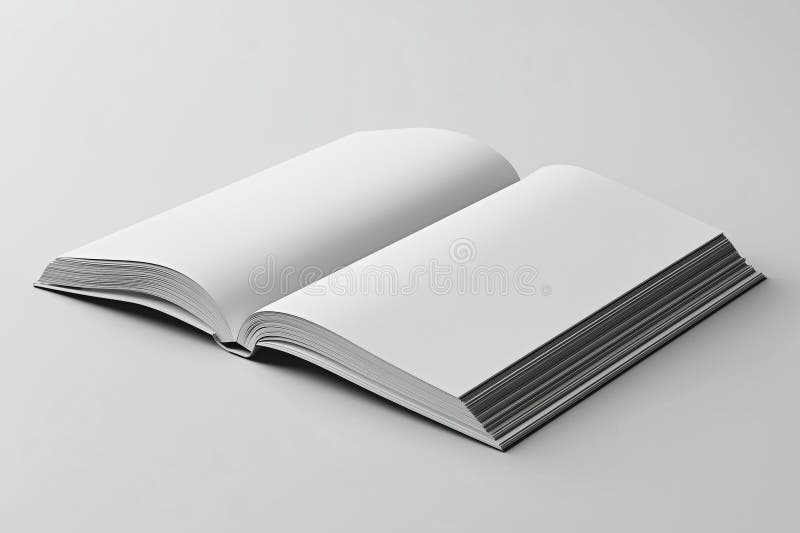 Open Book with Blank Pages, Perfect for Mockups. Generated by AI Stock ...