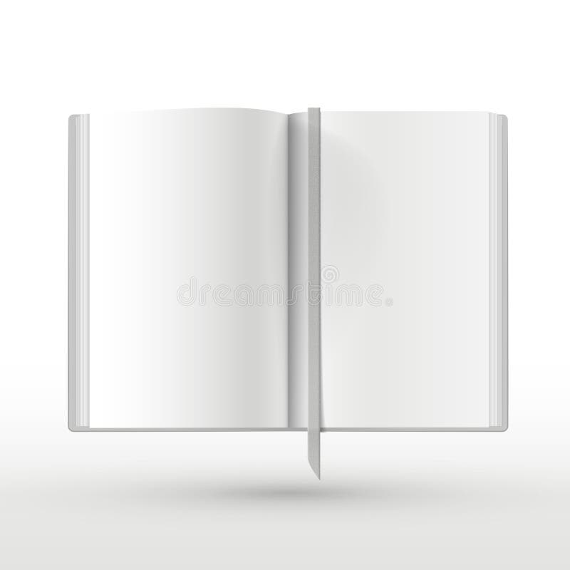 Open book with blank pages stock vector. Illustration of blank - 45600109