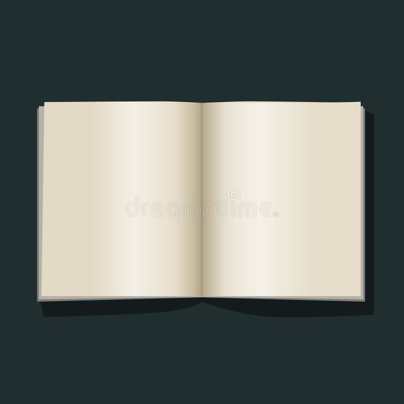 Open Book Blank Vector Illustration, Empty Pages Stock Vector ...