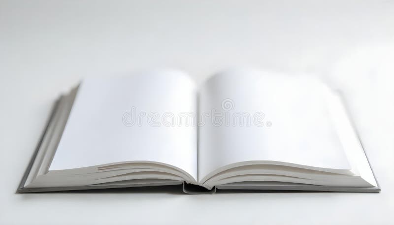 An Open Book with Blank White Pages Ready for Your Content on a White ...