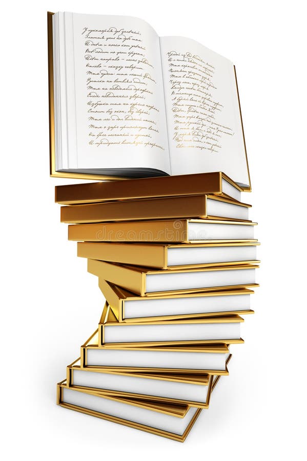 Open Book with Colorful Pages Stock Illustration - Illustration of ...