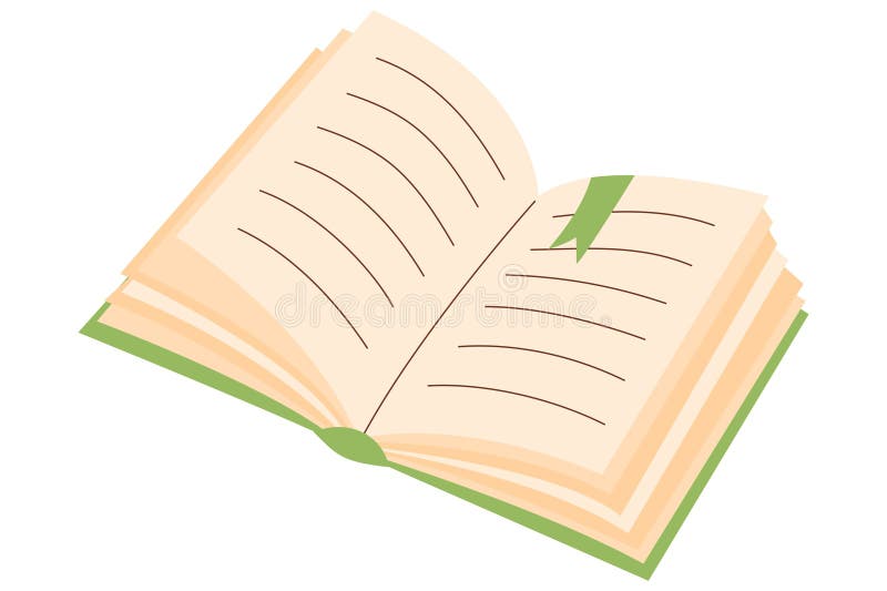 Open Book with Bookmark and Empty Lined Paper Sheets. Stock Vector ... Open Book with Bookmark and Empty Lined Paper Sheets. Stock Vector ...