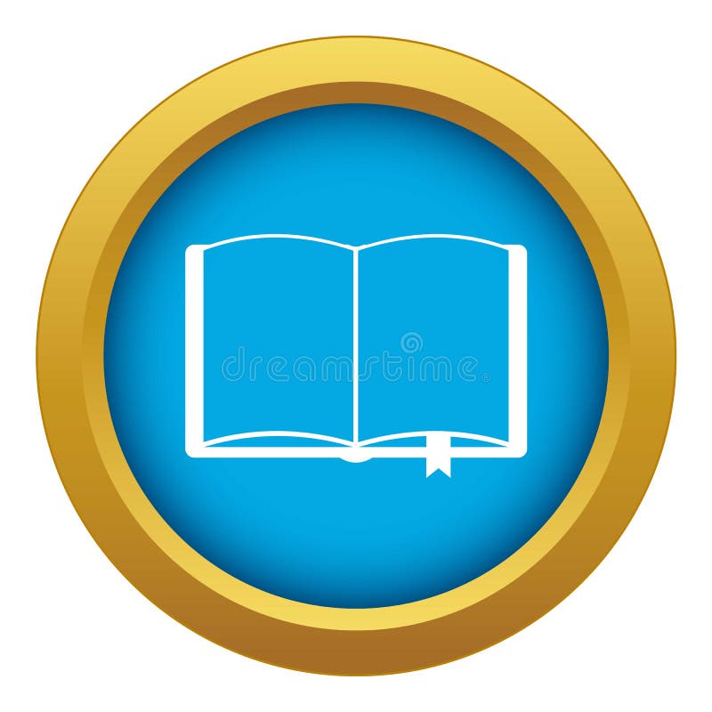 Blue Open Book Cover Icon, Isometric 3d Style Stock Vector ...