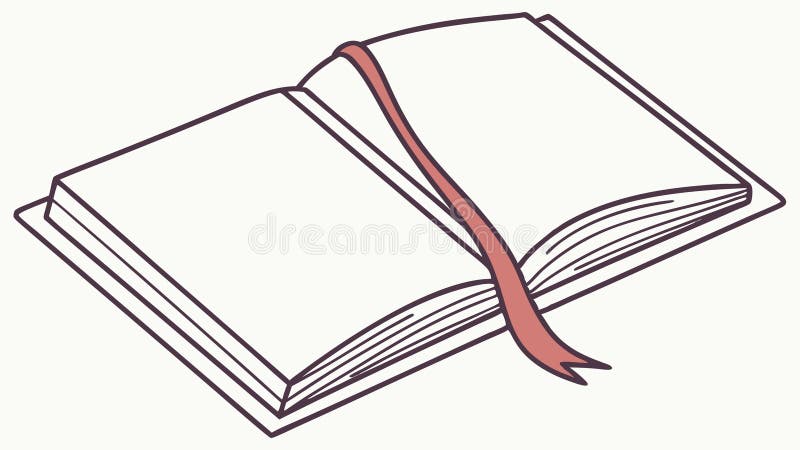 Open Book with a Bookmark Inside Illustration of Reading Vector Design ...