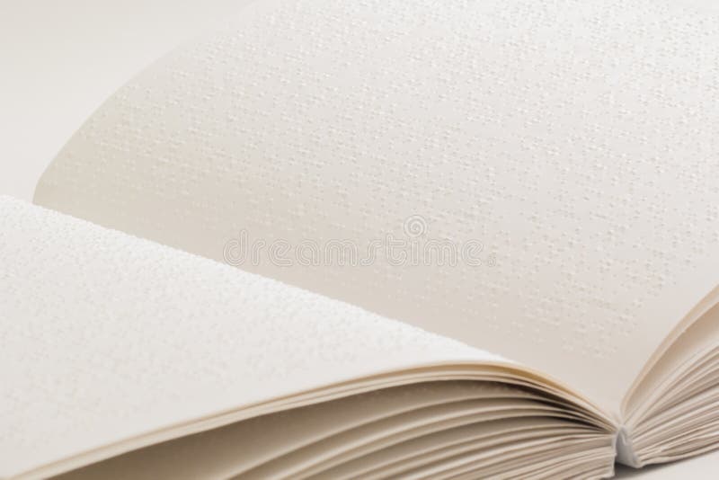 An Open Book With Braille For Blind People. Stock Photo - Image of ...