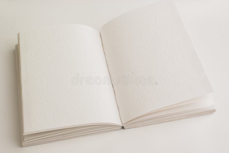 An Open Book with Braille for Blind People. Stock Photo - Image of ...
