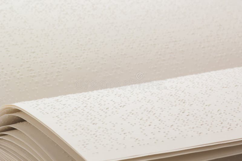 An Open Book with Braille for Blind People. Stock Photo - Image of ...
