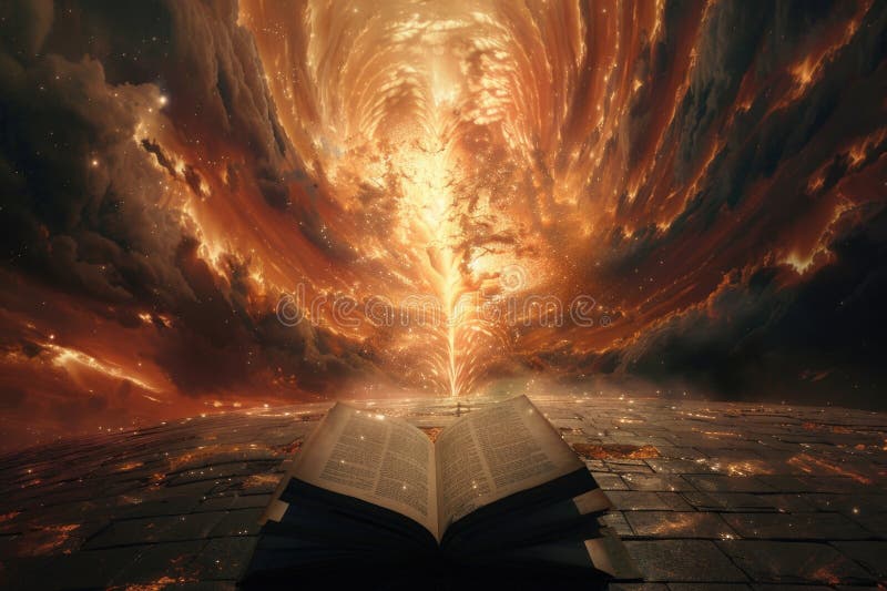 An Open Book on a Brick Floor, Perfect for Educational Concepts Stock ...