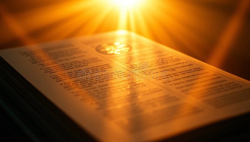 Open Book with Bright Light Shining Symbolizes Knowledge and ...