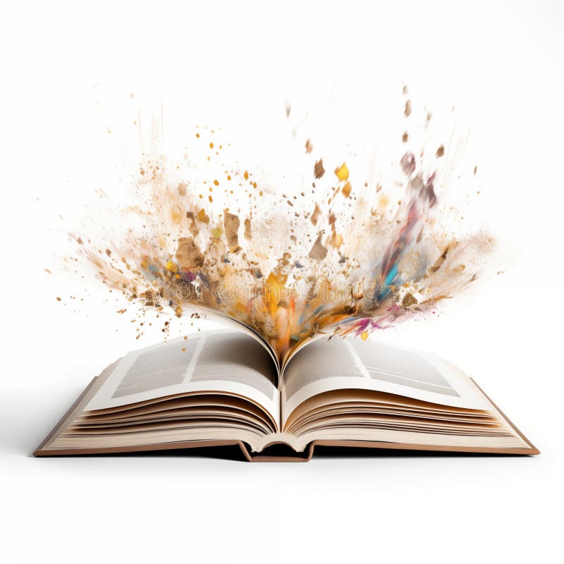 An Open Book Bursting with Colorful Splashes of Paint and Creativity at ...