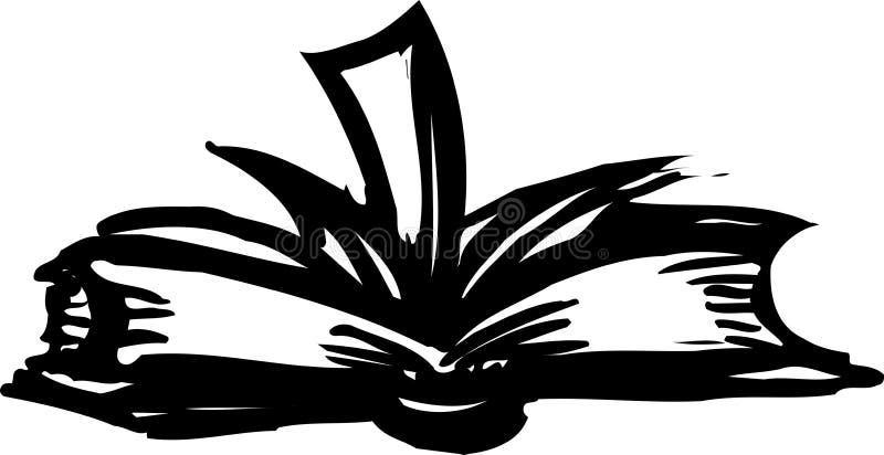 Fairy tales book BW stock vector. Illustration of fantasy - 9618679