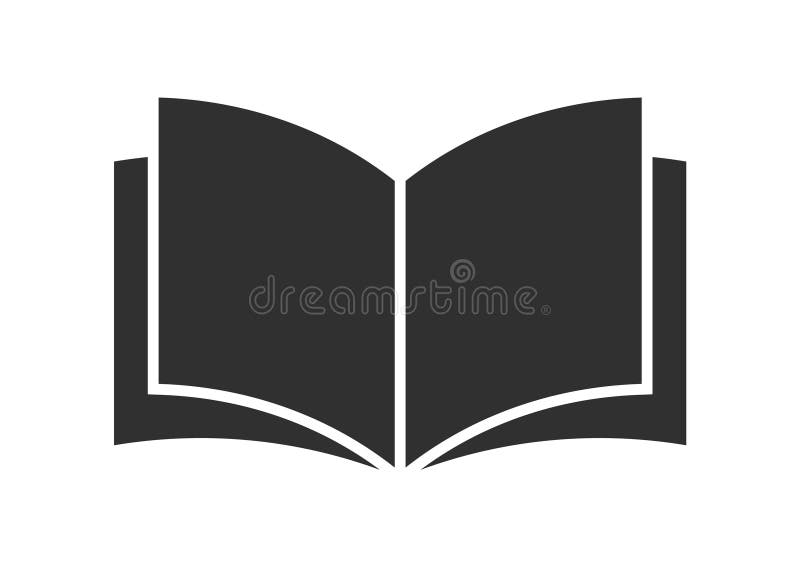 Open Book Catalog Icon Symbol Shape. Instruction Manual Reading Logo ...