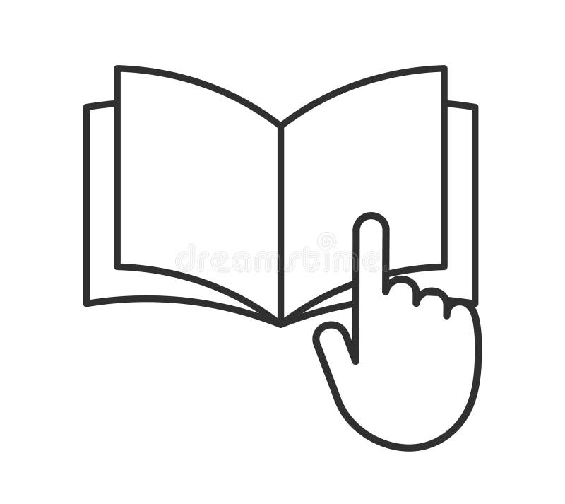 Open Book Catalog Icon Symbol Shape. Instruction Manual Reading Logo ...
